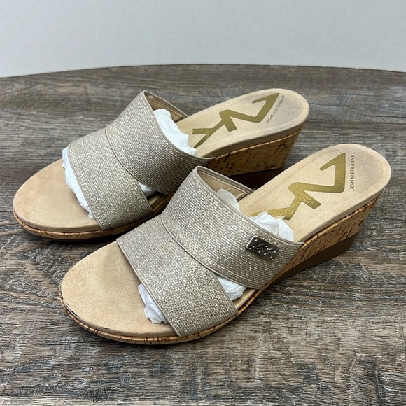 Anne Klein Sport | Shoes | Anne Klein Pleasant Wedge Sandals Size 8 ...
